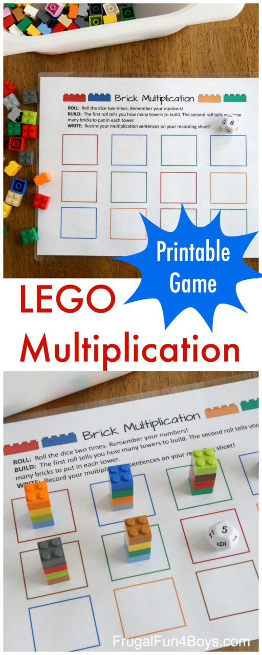 Printable LEGO Multiplication Game - Frugal Fun For Boys and Girls