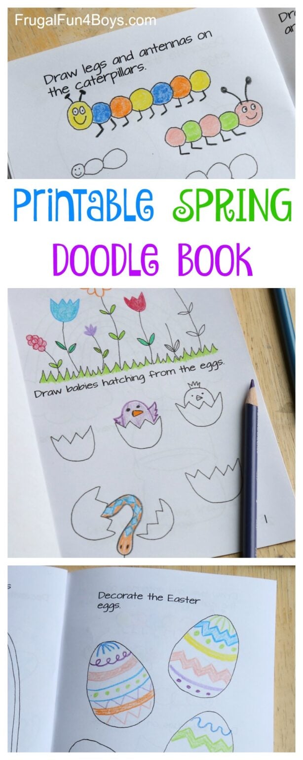 Printable Spring Doodle Book - Frugal Fun For Boys and Girls