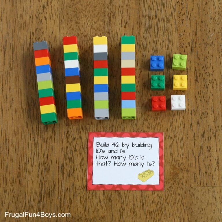 LEGO Math Printable Challenge Cards - Frugal Fun For Boys and Girls