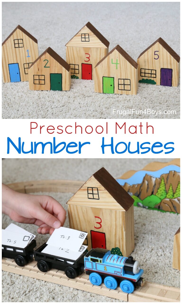 Preschool Math with Number Houses - Frugal Fun For Boys and Girls