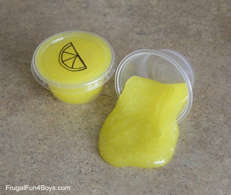 How to Make Scented Lemonade Slime - Frugal Fun For Boys and Girls