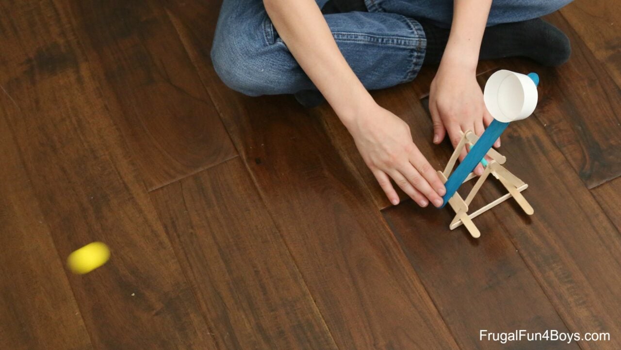 Build a Powerful Popsicle Stick Catapult - Frugal Fun For Boys and Girls