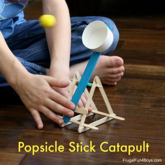 Build a Powerful Popsicle Stick Catapult - Frugal Fun For Boys and Girls