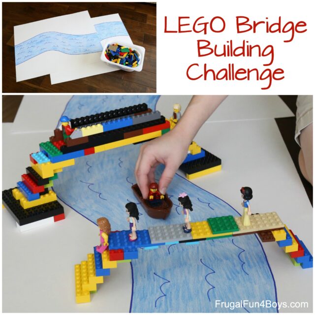 Do a LEGO Bridge Building Challenge! - Frugal Fun For Boys and Girls
