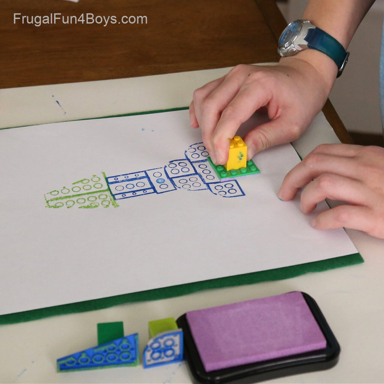 LEGO Stamping: It's Art with Bricks! - Frugal Fun For Boys and Girls