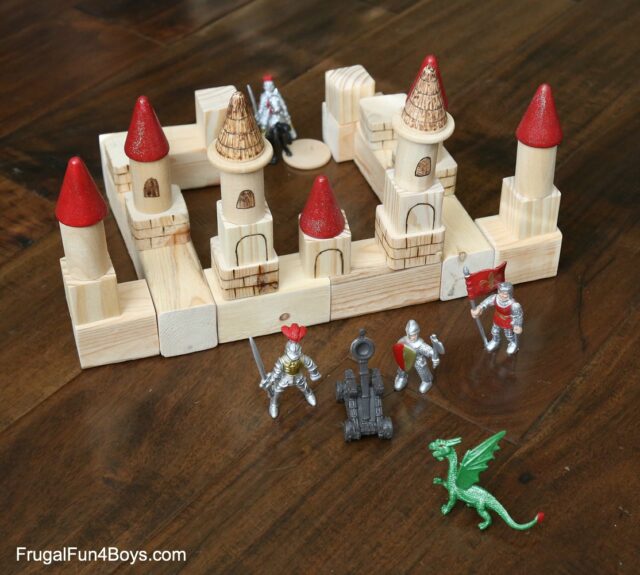 Super EASY (and Cheap!) DIY Castle Building Blocks - Frugal Fun For ...