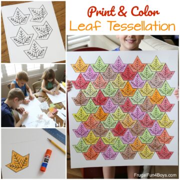 Leaf Tessellation Collaborative STEM Art Project - Frugal Fun For Boys ...