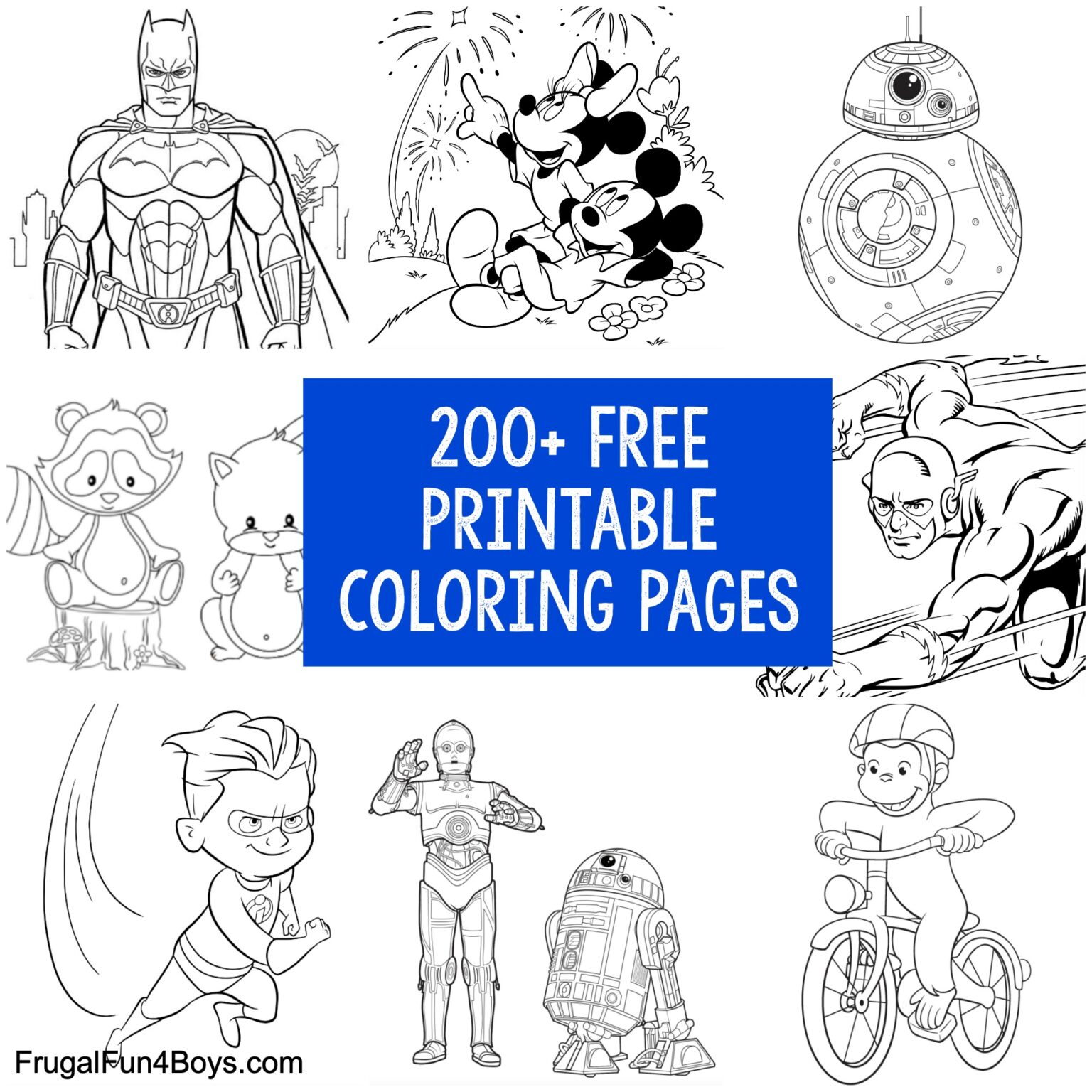 200+ Printable Coloring Pages for Kids - Frugal Fun For Boys and Girls
