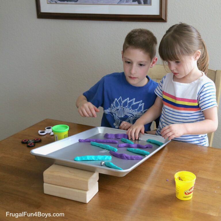 Marbles and Play Dough STEM Challenge - Frugal Fun For Boys and Girls
