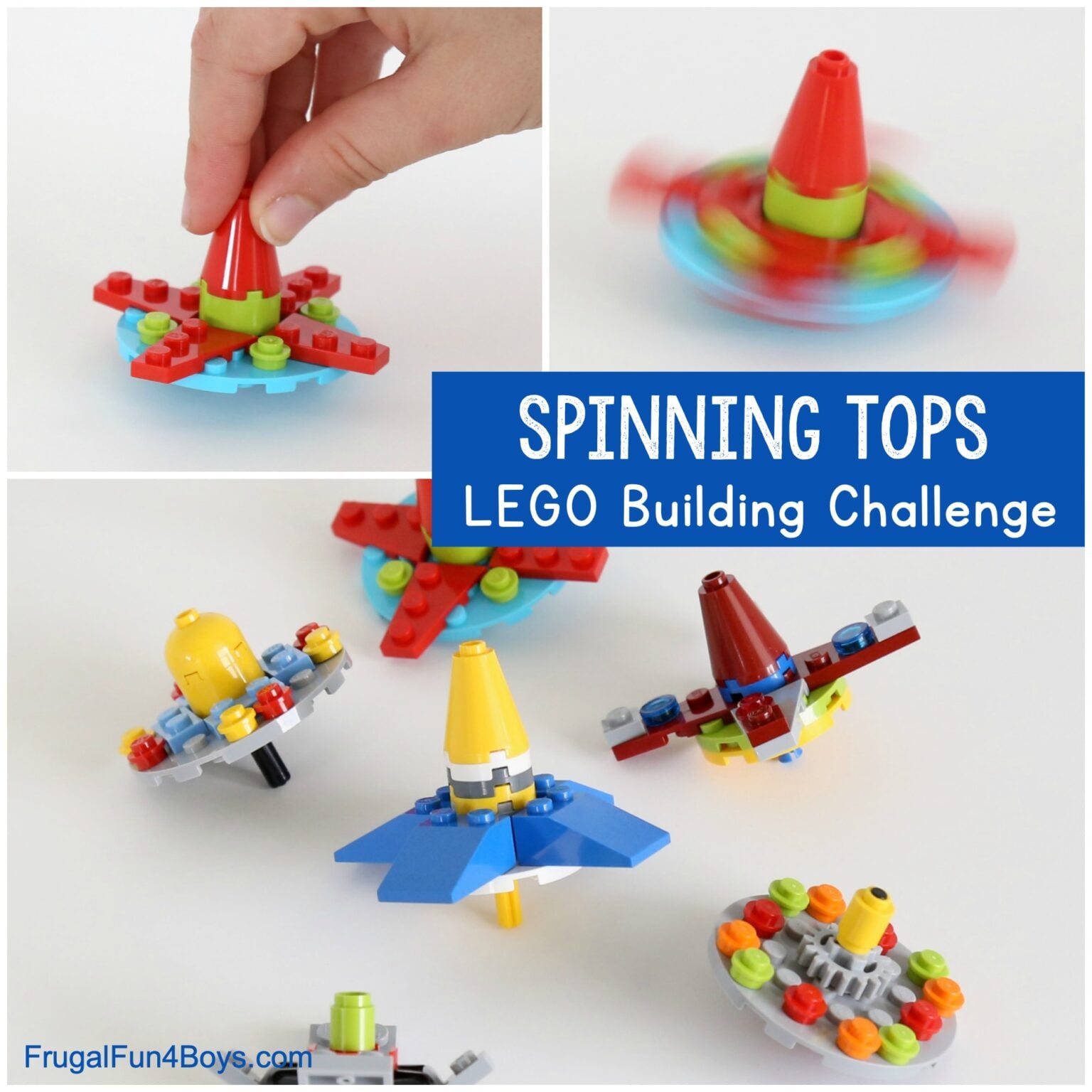 Spinning Tops LEGO Building Idea - Frugal Fun For Boys and Girls
