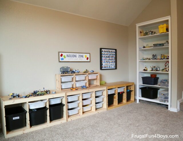 Easy DIY LEGO Building Zone Sign - Frugal Fun For Boys and Girls