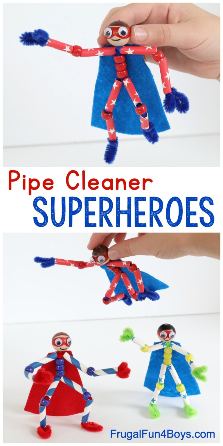 How to Make Pipe Cleaner Superheroes - Frugal Fun For Boys and Girls