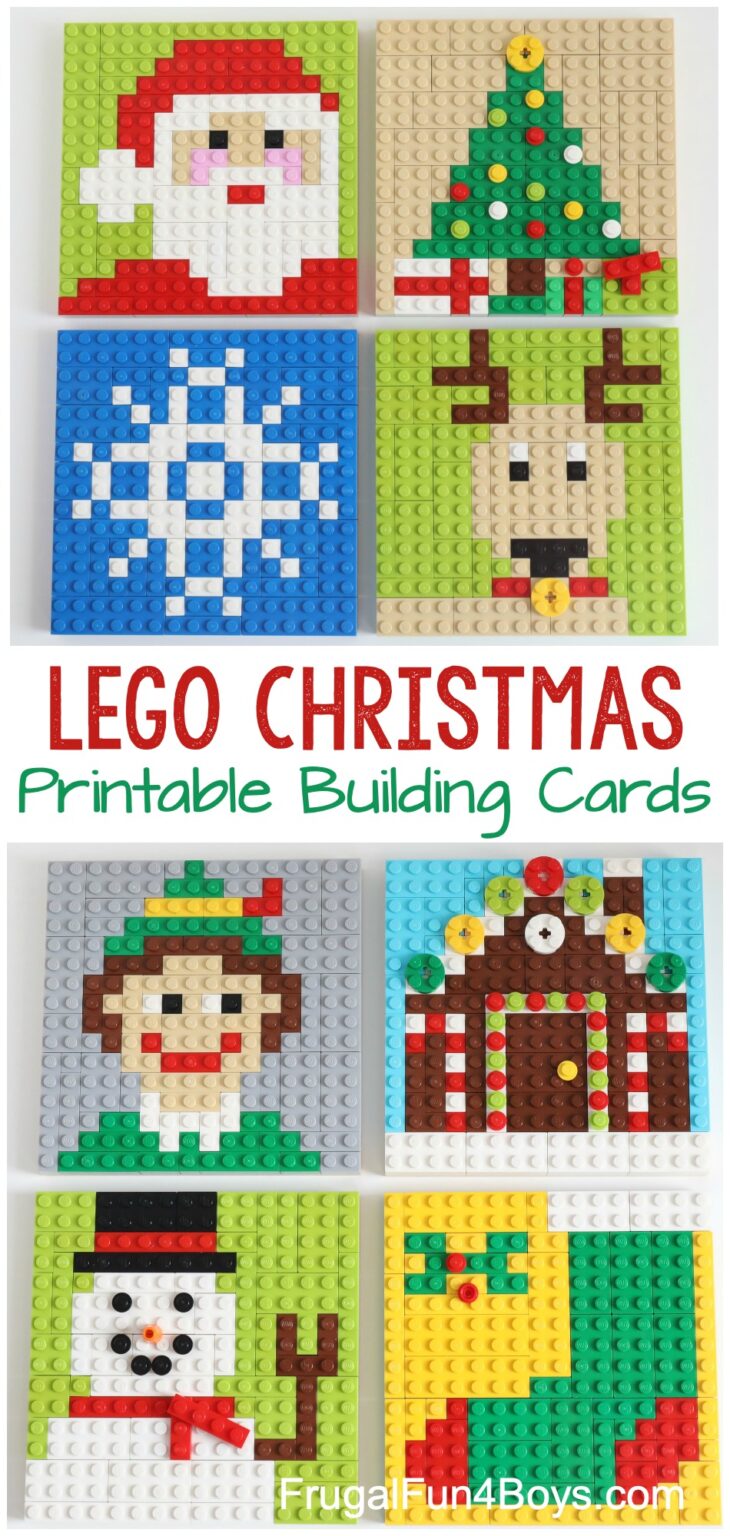 Printable LEGO Christmas Building Cards - Frugal Fun For Boys and Girls