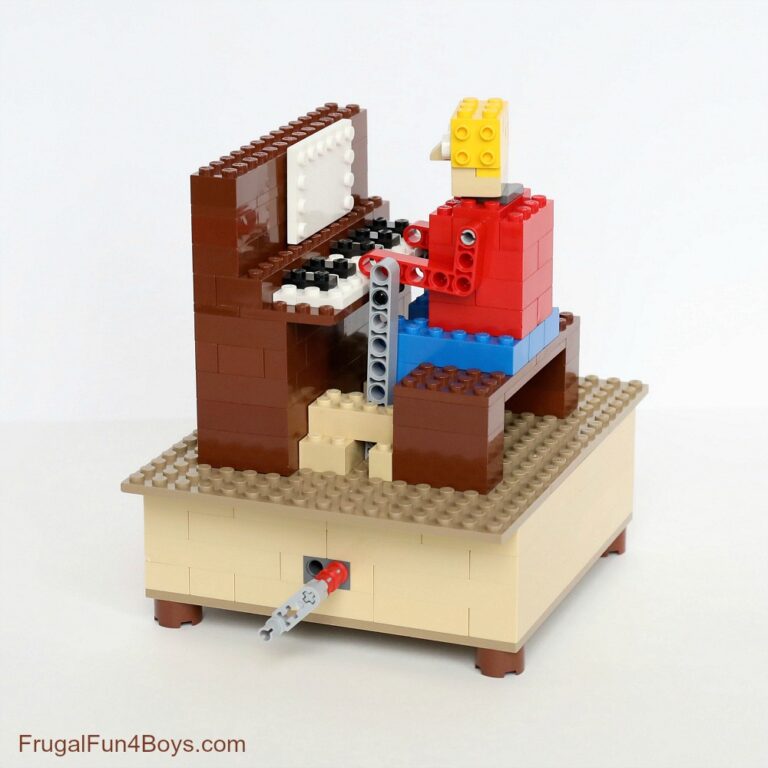 How to Build a Mechanical LEGO Piano Player - Frugal Fun For Boys and Girls
