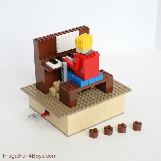 How to Build a Mechanical LEGO Piano Player - Frugal Fun For Boys and Girls