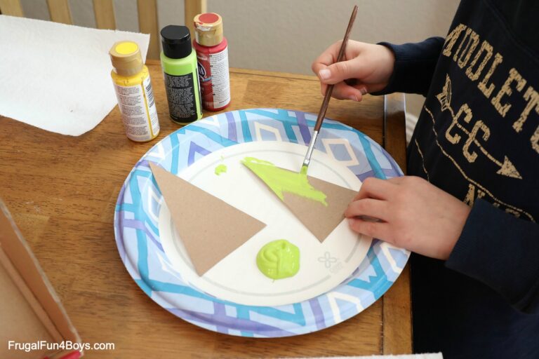 Cereal Box Trees Christmas Craft for Kids - Frugal Fun For Boys and Girls