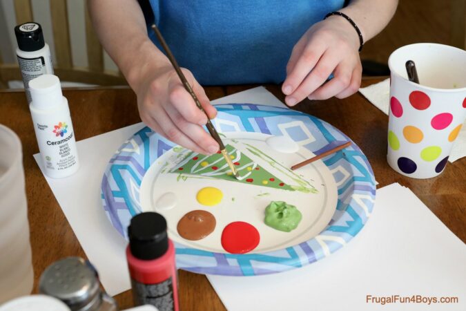 Cereal Box Trees Christmas Craft for Kids - Frugal Fun For Boys and Girls