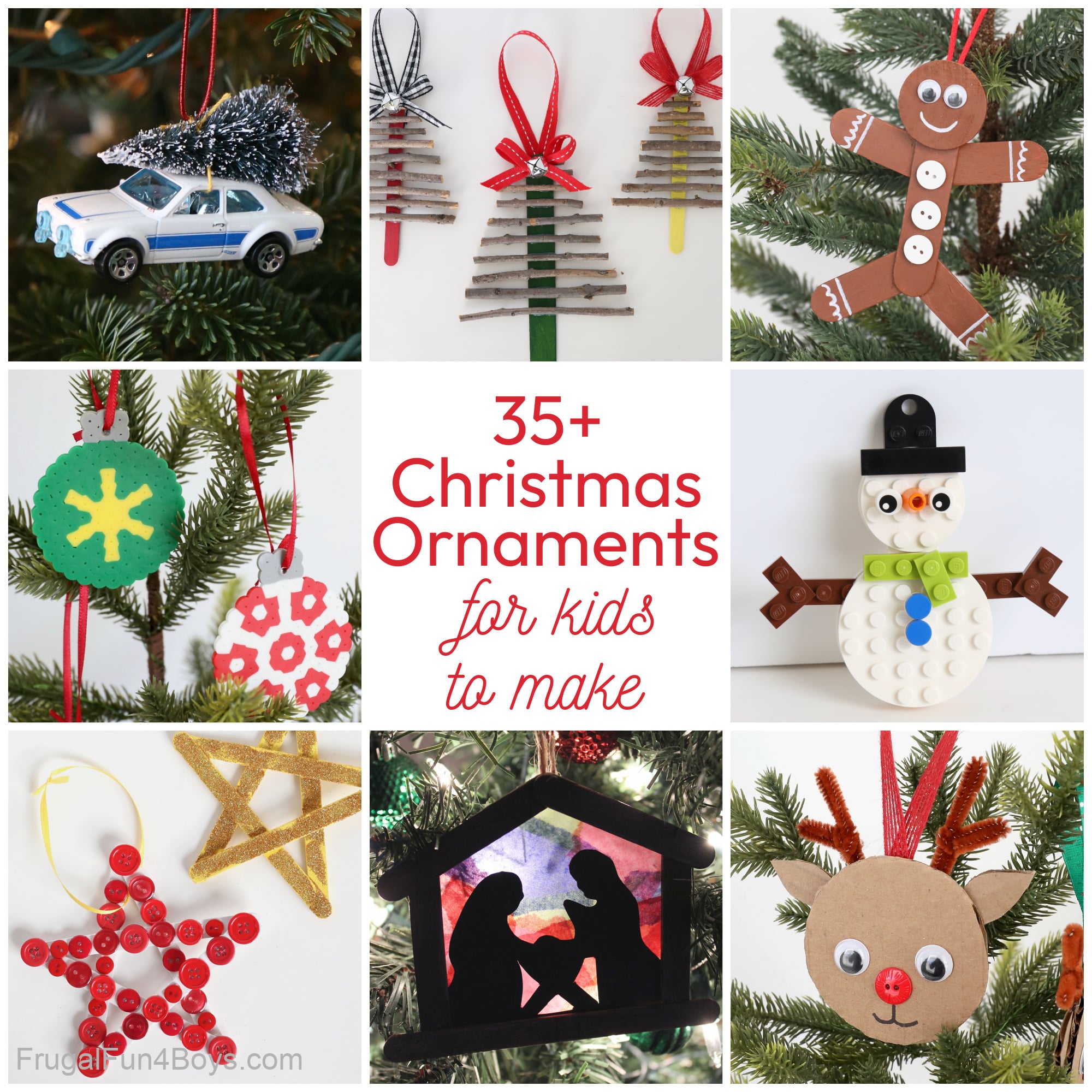 Christmas Ornaments for Kids to Make - Frugal Fun For Boys and Girls