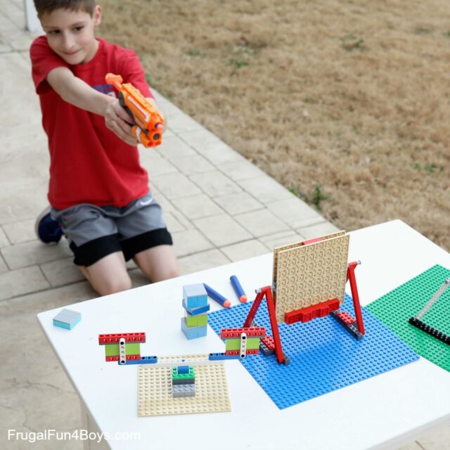 How to Build Spinning LEGO Nerf Targets - Frugal Fun For Boys and Girls