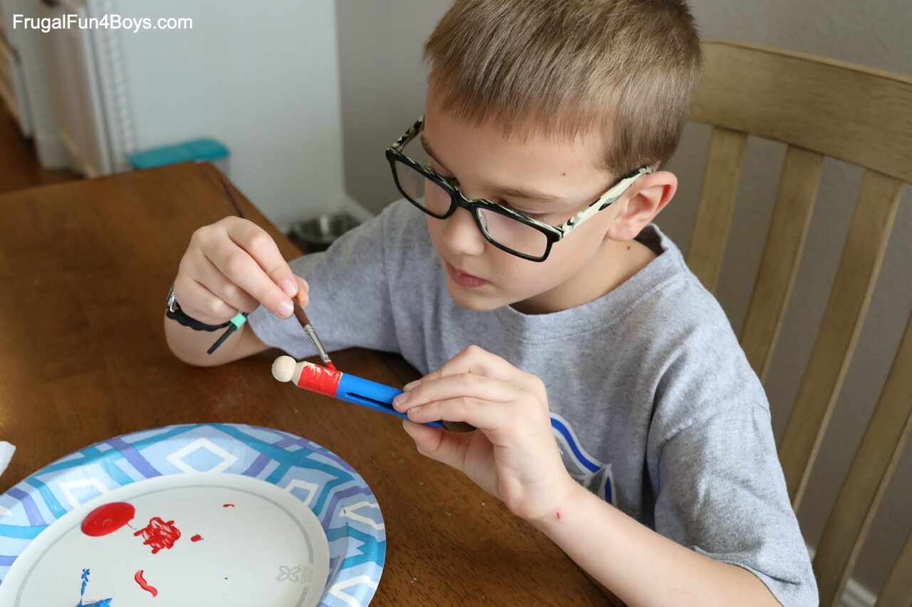 Clothespin Toy Soldier Ornament Christmas Craft for Kids - Frugal Fun ...