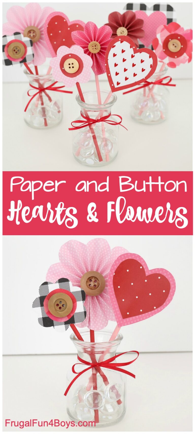 Valentine's Day Paper Flowers Craft - Frugal Fun For Boys and Girls