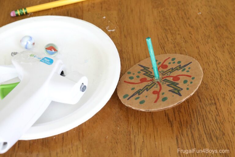 Make Spinning Tops with Cardboard and Marbles - Frugal Fun For Boys and ...