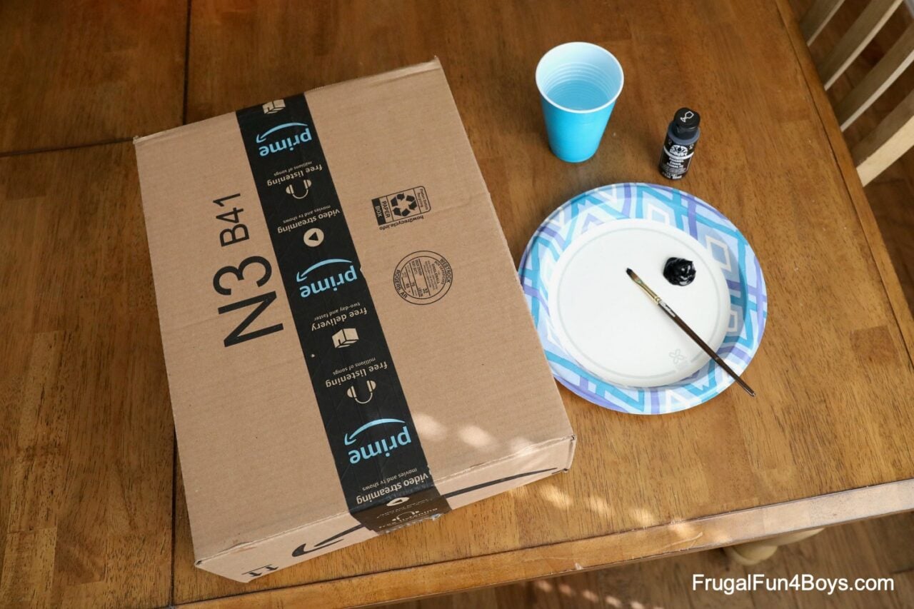 Cardboard Box Magnetic Pac-Man Game - Frugal Fun For Boys and Girls