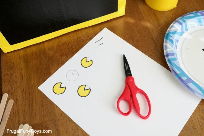Cardboard Box Magnetic Pac-Man Game - Frugal Fun For Boys and Girls