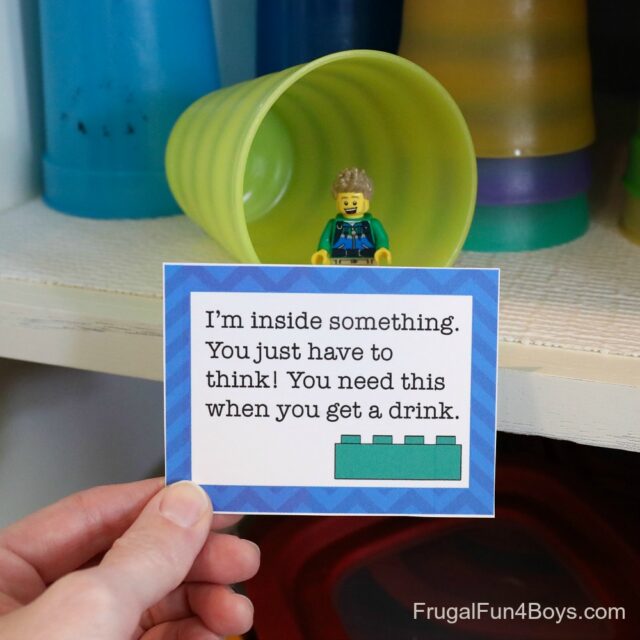 LEGO Scavenger Hunt with Printable Clue Cards - Frugal Fun For Boys and ...