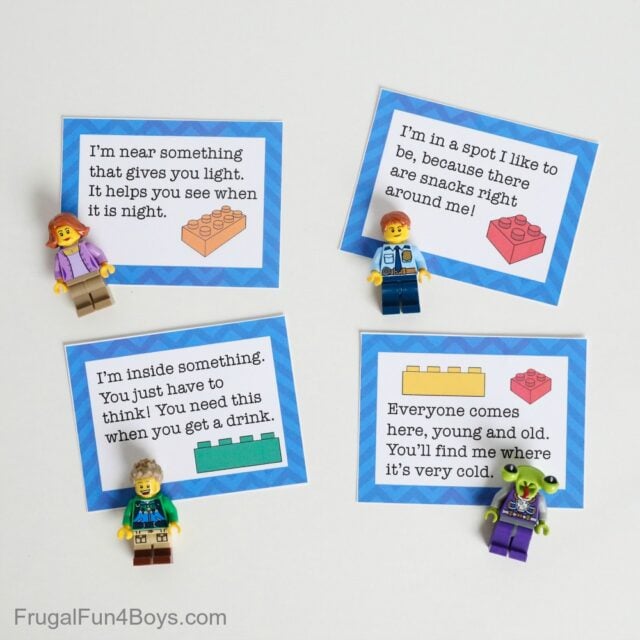 LEGO Scavenger Hunt with Printable Clue Cards - Frugal Fun For Boys and ...
