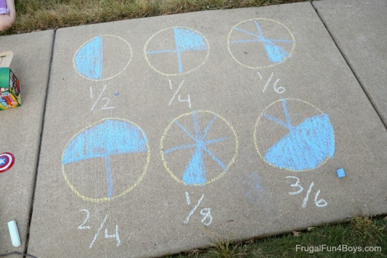 Sidewalk Chalk Math Games - Frugal Fun For Boys and Girls