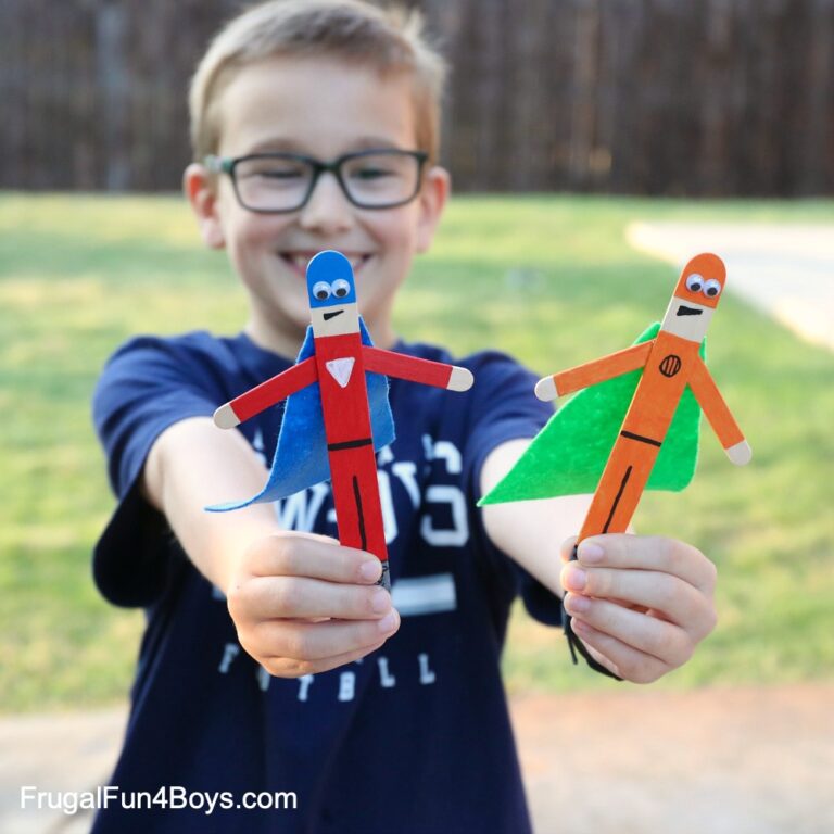 Craft Stick Superhero Craft - Frugal Fun For Boys and Girls