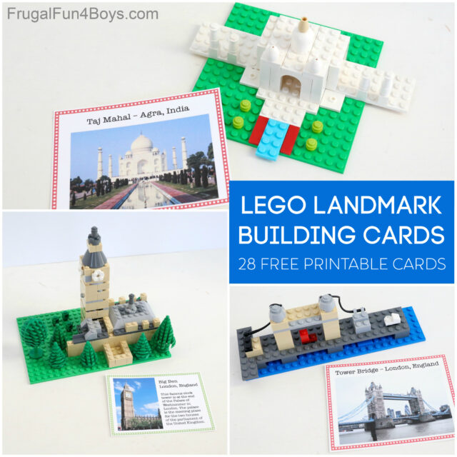 Free LEGO World Landmark Building Cards - Frugal Fun For Boys and Girls