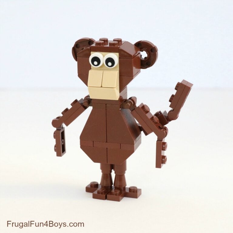 How to Build a Silly LEGO Monkey - Frugal Fun For Boys and Girls