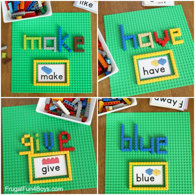 Build LEGO Sight Words Activity - Frugal Fun For Boys and Girls