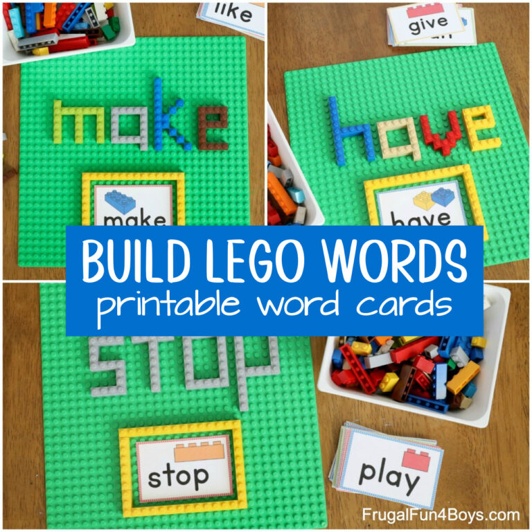Build LEGO Sight Words Activity - Frugal Fun For Boys and Girls