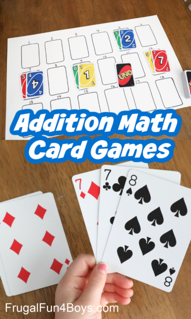 First Grade Math Games {Addition Card Games} - Frugal Fun For Boys and ...