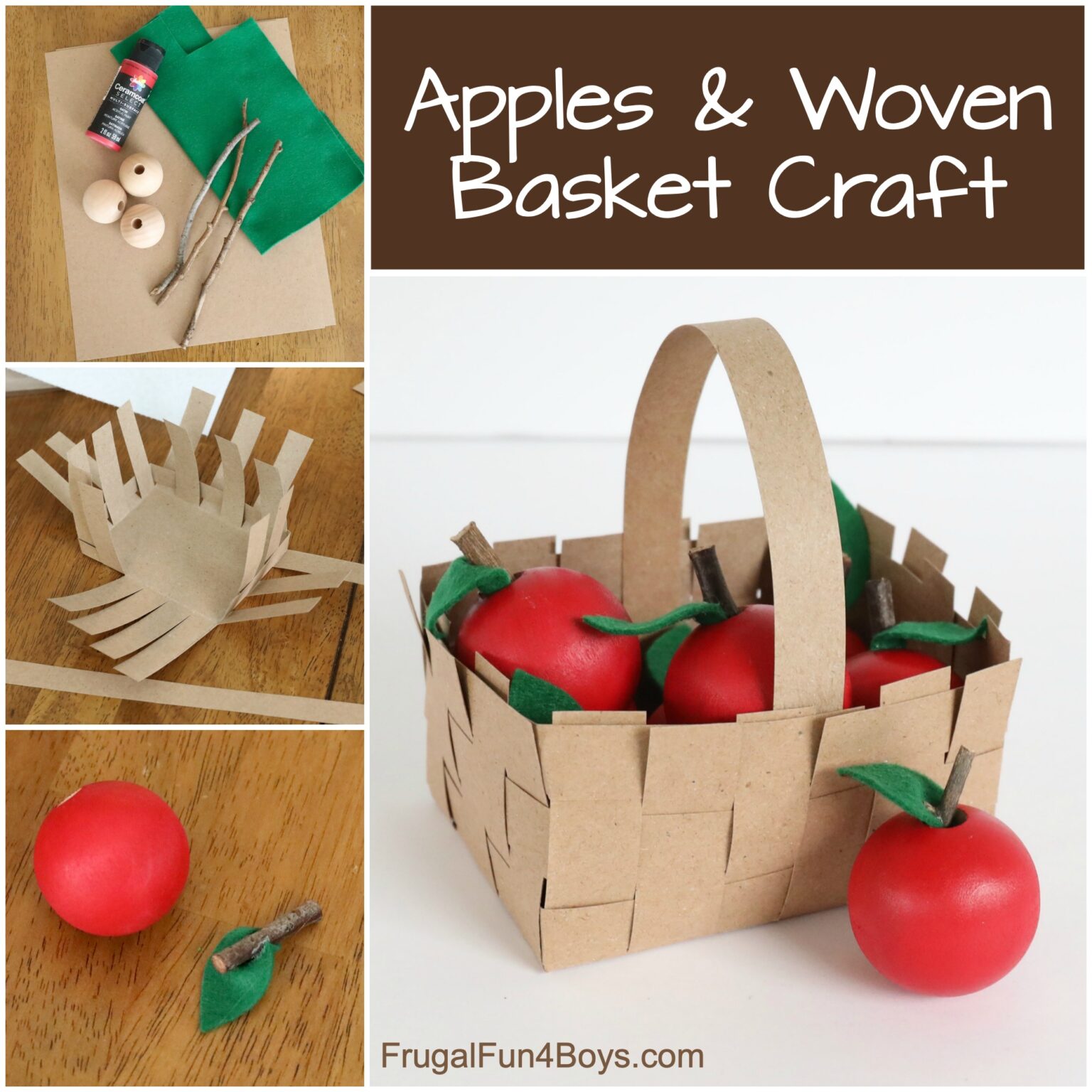Apple Basket Craft - Frugal Fun For Boys and Girls