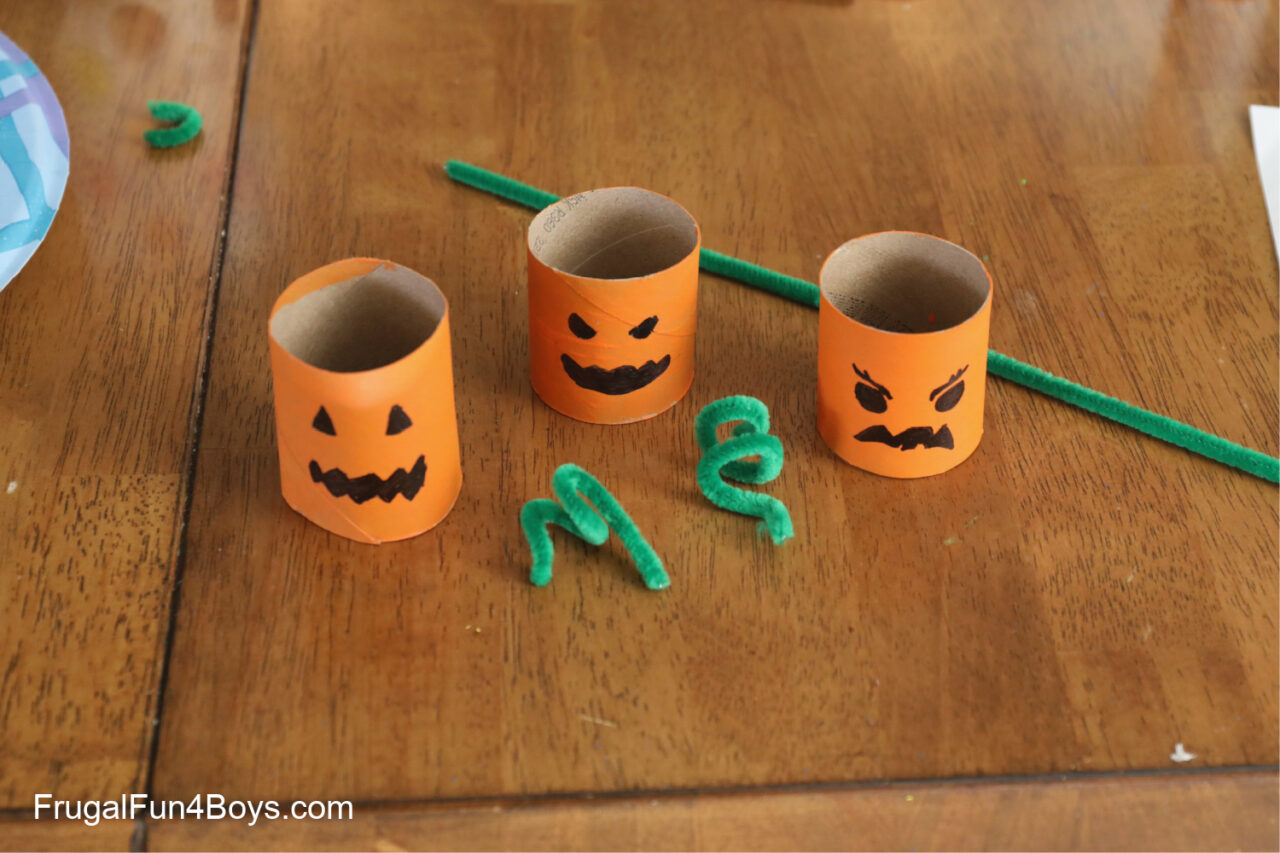 Paper Roll Pumpkin Craft - Frugal Fun For Boys and Girls