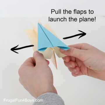 File Folder Paper Airplane Launcher - Frugal Fun For Boys and Girls