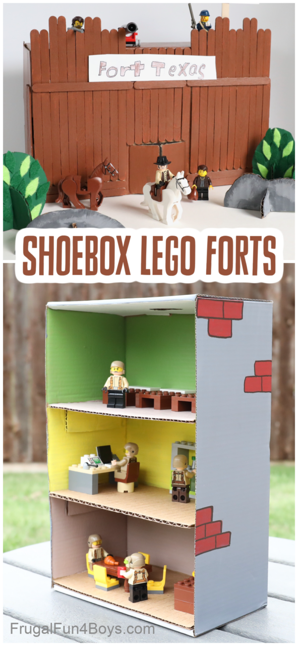 Shoebox LEGO Forts - Frugal Fun For Boys and Girls