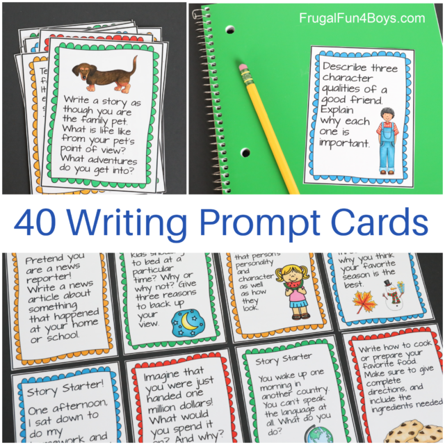 Writing Task Cards for 4th - 6th Grade - Frugal Fun For Boys and Girls