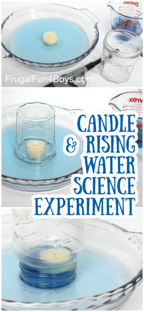 Candle and Rising Water Science Experiment - Frugal Fun For Boys and Girls