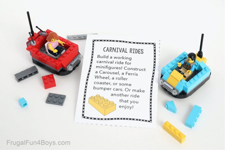 LEGO Challenge Ideas {Printable Cards} - Frugal Fun For Boys and Girls