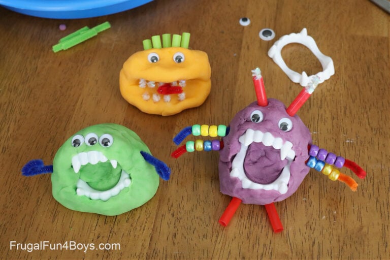 Silly Monster Play Dough Activity - Frugal Fun For Boys and Girls