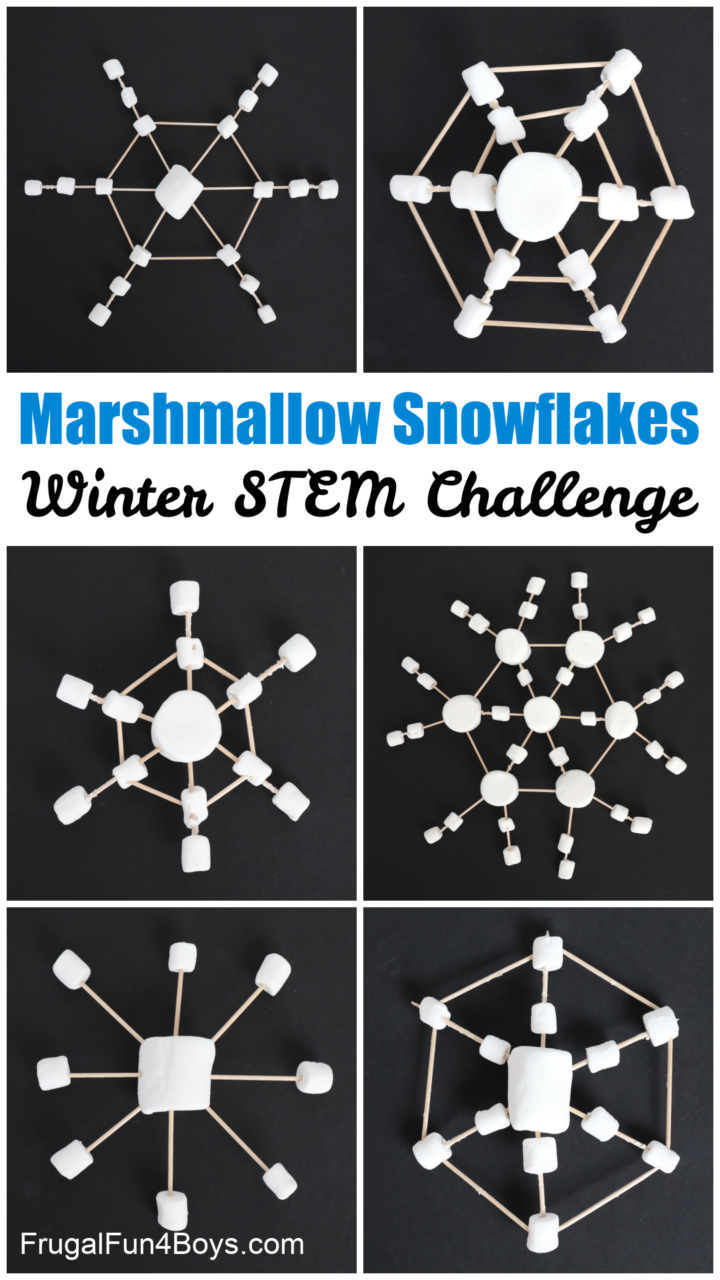 Marshmallow Snowflakes {Winter STEM Activity} - Frugal Fun For Boys and ...
