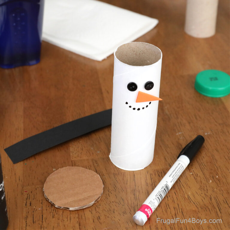 Toilet Paper Roll Snowman Craft - Frugal Fun For Boys and Girls