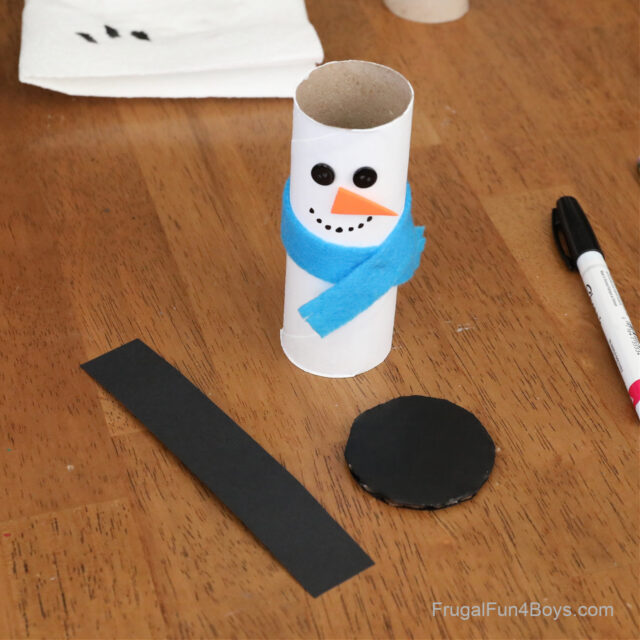 Toilet Paper Roll Snowman Craft - Frugal Fun For Boys and Girls