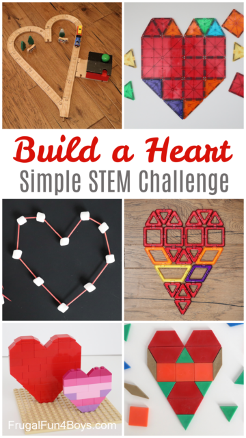 Build a Heart STEM Challenge - Frugal Fun For Boys and Girls