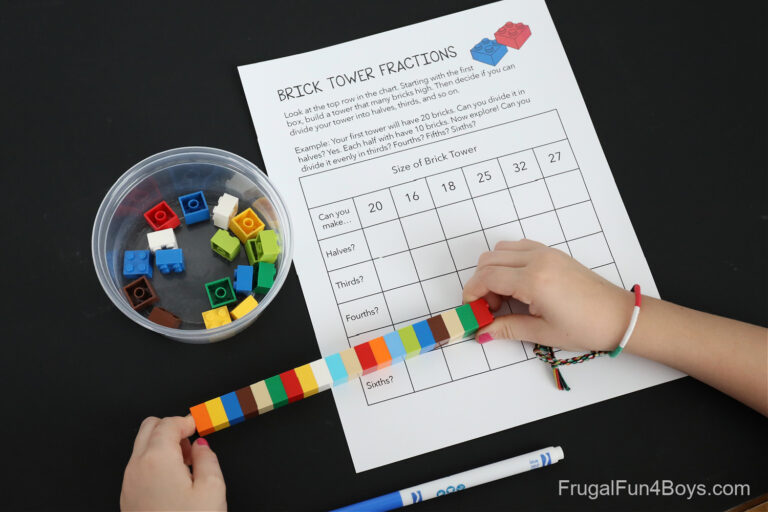 Activities for Teaching Fractions with LEGO Bricks - Frugal Fun For ...